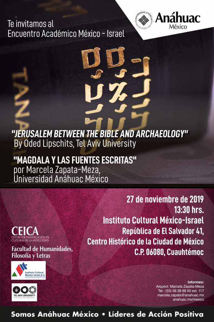 Amigos TAU Mexico lo invitan a la platica “Jerusalem between the bible ...